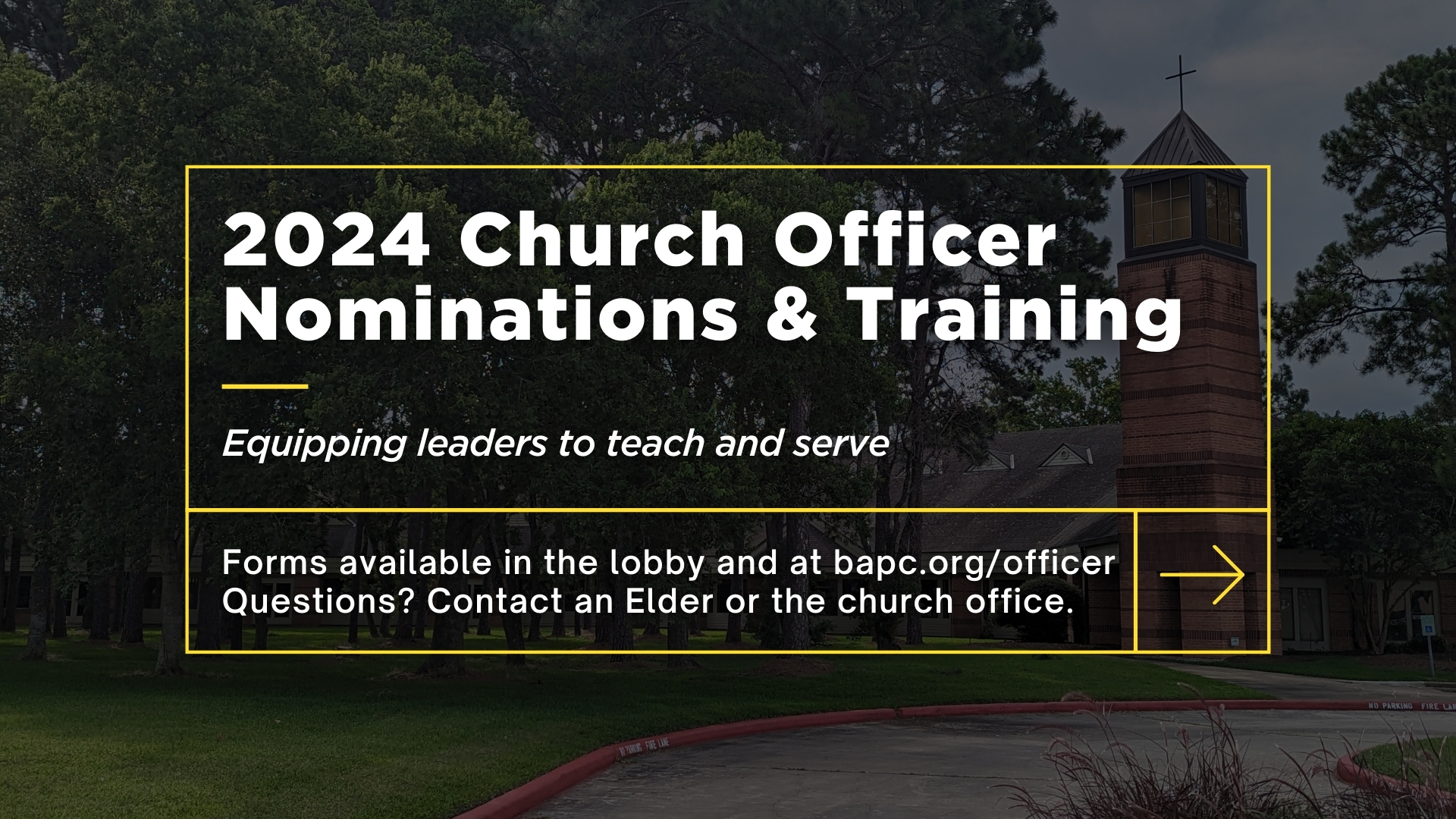 Latest Announcements – Bay Area Presbyterian Church